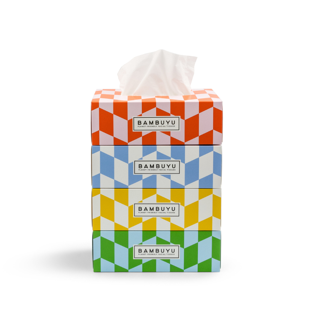 Bamboo Rectangle Facial Tissue Box - Multi-Design | Bambuyu